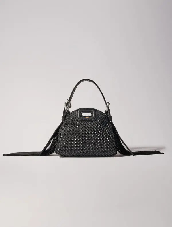 Maje Miss M Nano Rhinestone Bag - Black