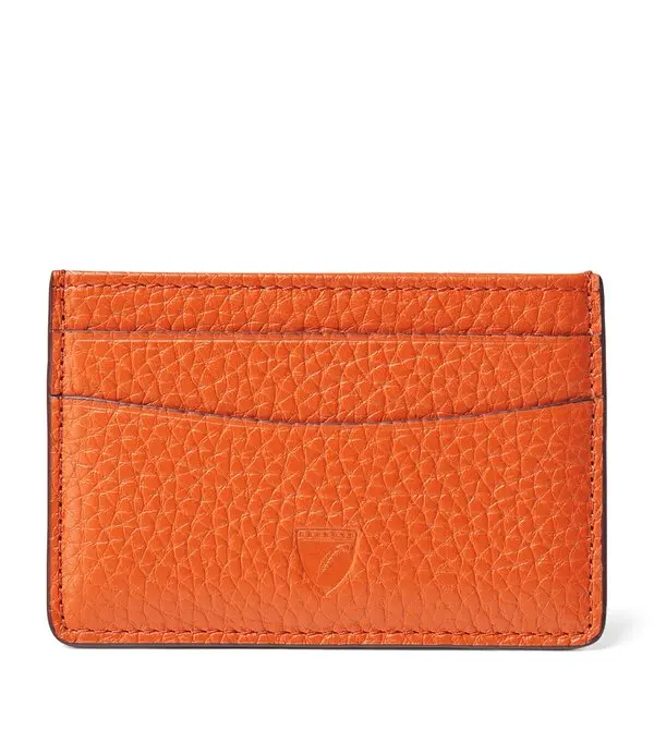 ASPINAL OF LONDON Leather Slim Card Holder - Orange