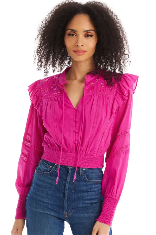 Allison Beaded Demi Top