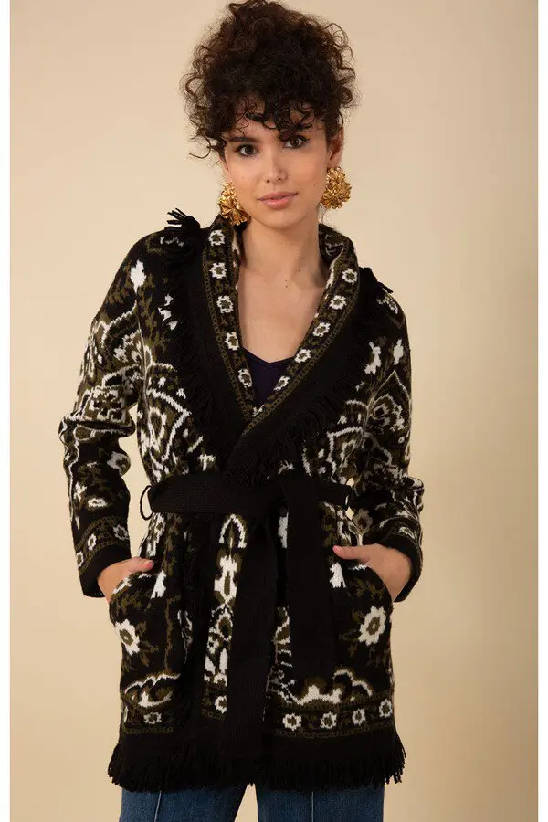 Hale Bob Cameron Jacquard Sweater - Black