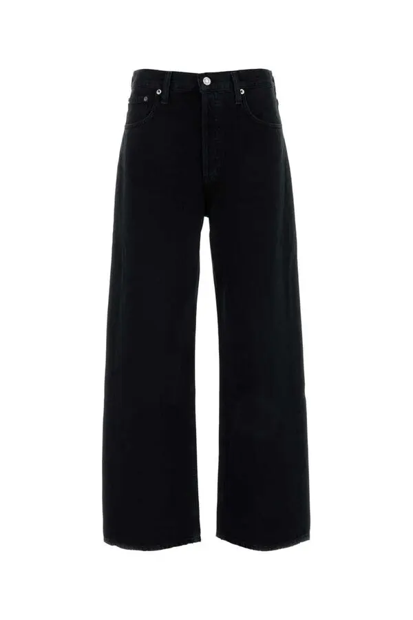 AGOLDE Crushed Denim Jeans - Black