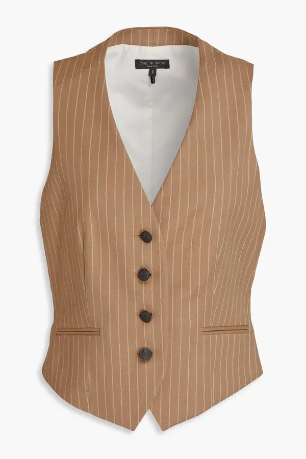 Rag & Bone Priya Pinstriped Jacquard Vest