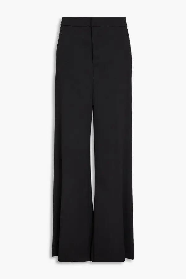 AREA Crystal-embellished Wide-leg Pants