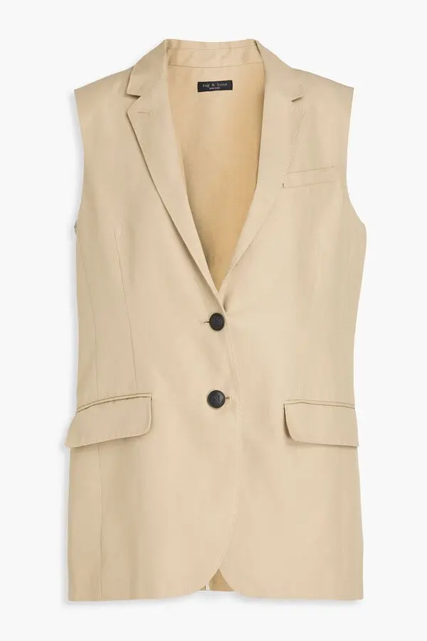 Rag & Bone Odessa Cotton-linen Blend Twill Vest