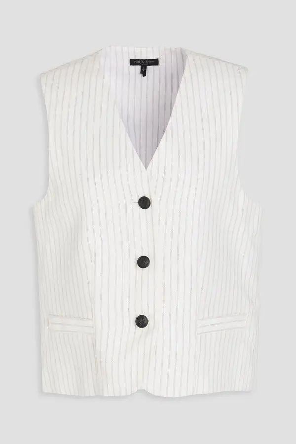 Rag & Bone Erin Striped Twill Vest