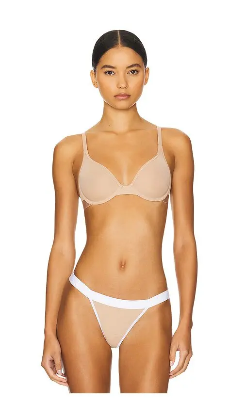 NEGATIVE UNDERWEAR Sieve Demi Bra In Beige