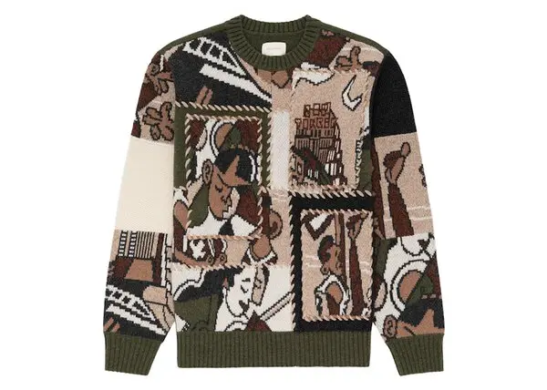 Aimé Leon Dore Molina Patchwork Crewneck Sweatshirt