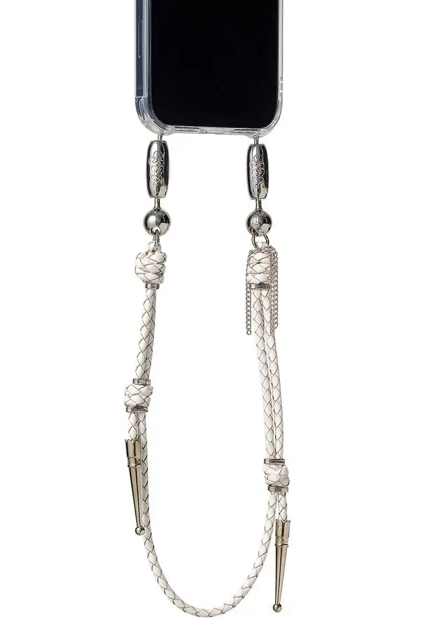 OSSA Leather Bolo Wristlet - White