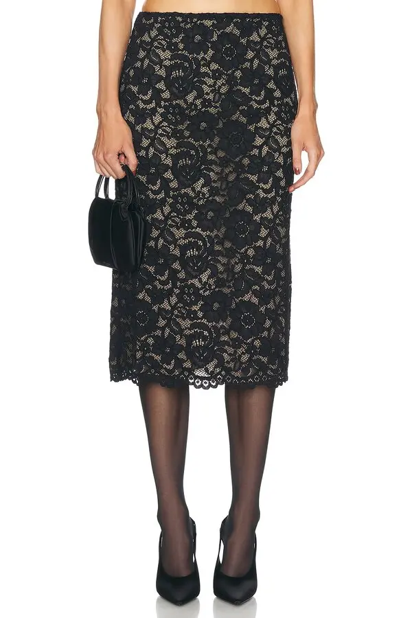 Lpa Ebony Midi Skirt