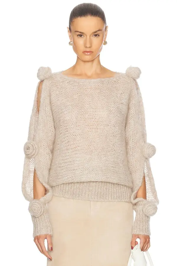 Blumarine Cut Out Sleeve Sweater