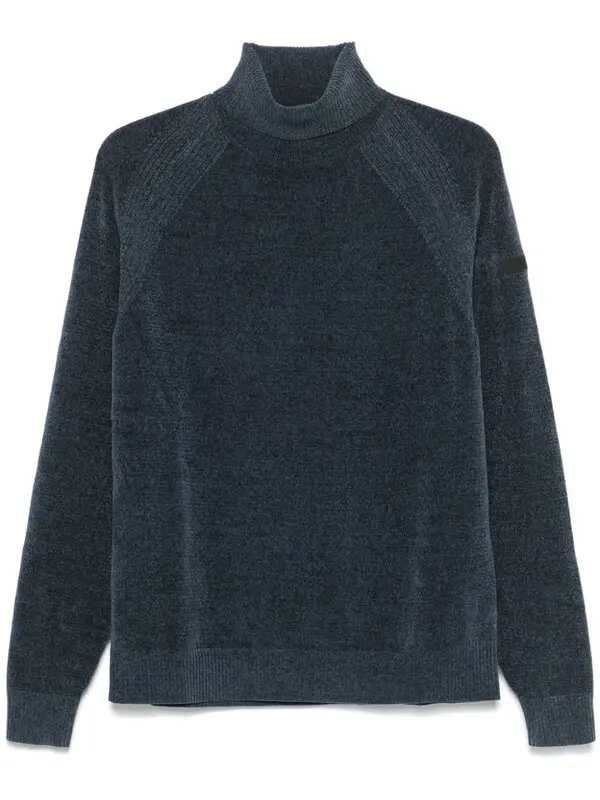 RRD Velvet Turtleneck Sweater - Blue