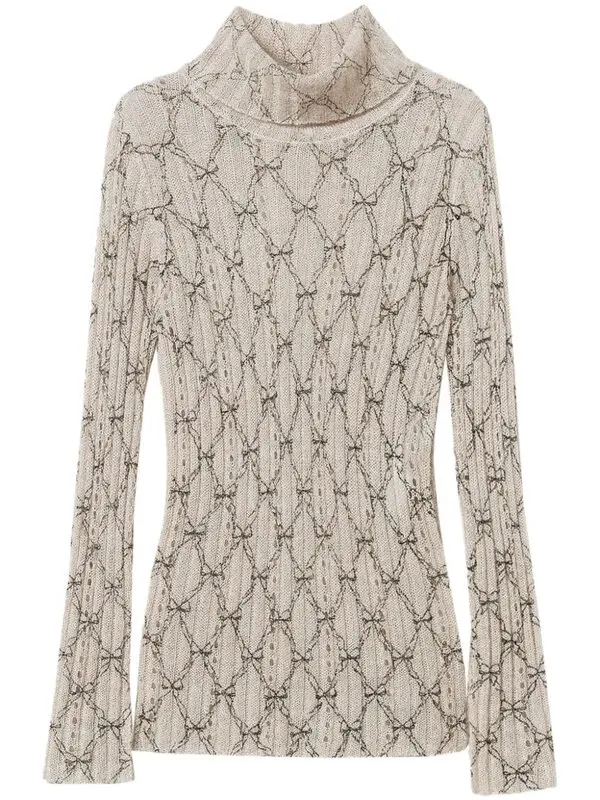 TWINSET Roll-neck Printed Sweater