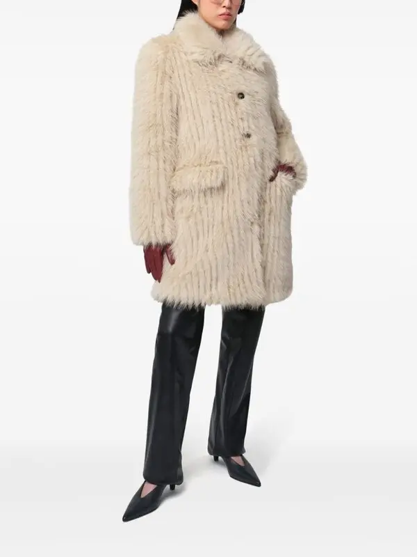 Apparis Long-collar Faux-fur Coat