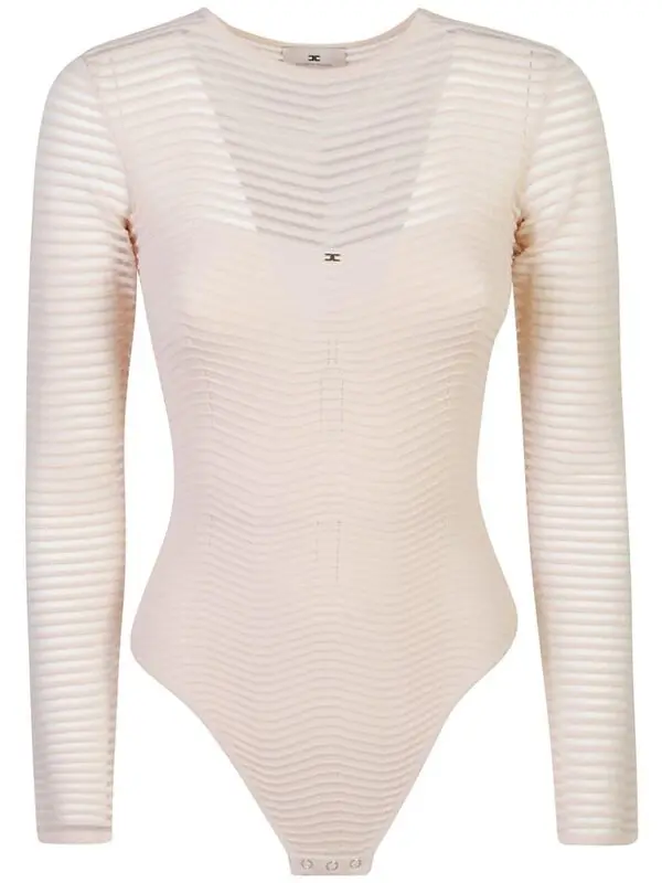Elisabetta Franchi Herringbone Bodysuit - Pink