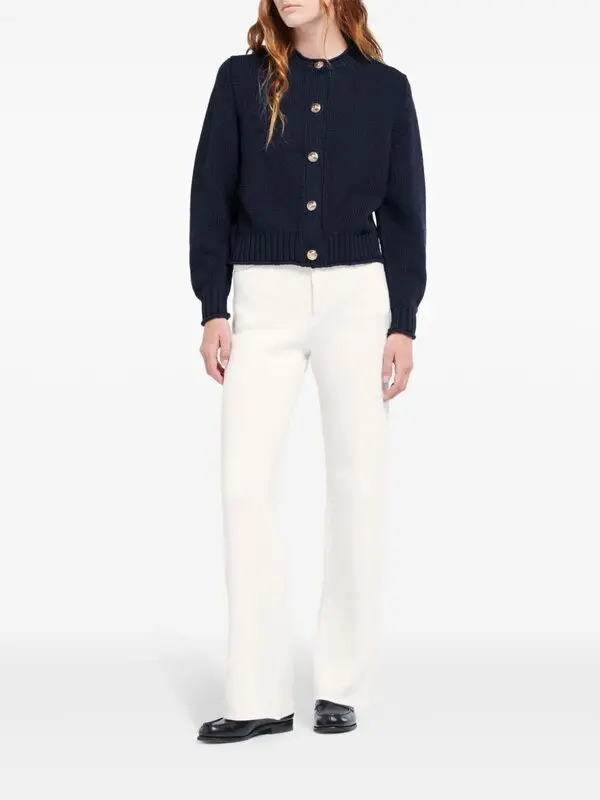 BARRIE Chunky Cashmere Cardigan - Blue