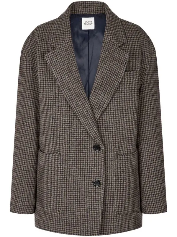 STUDIO TOMBOY Check-patterned Blazer
