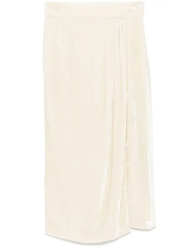 Blumarine Velvet Midi Wrap Skirt