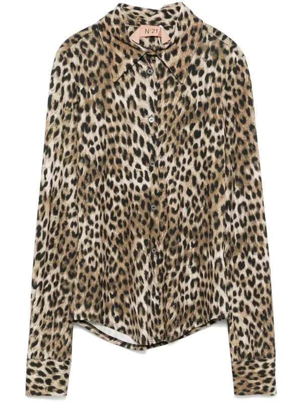 N°21 Leopard-print Blouse - Brown