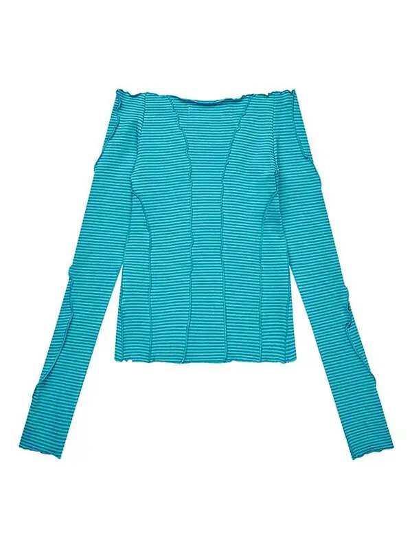 KERNE.MILK Horizontal Stripe Cardigan