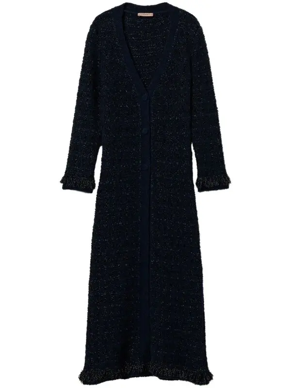 TWINSET Checked Jacquard Cardigan