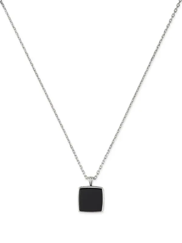 Emanuele Bicocchi Square Onyx Pendant Necklace