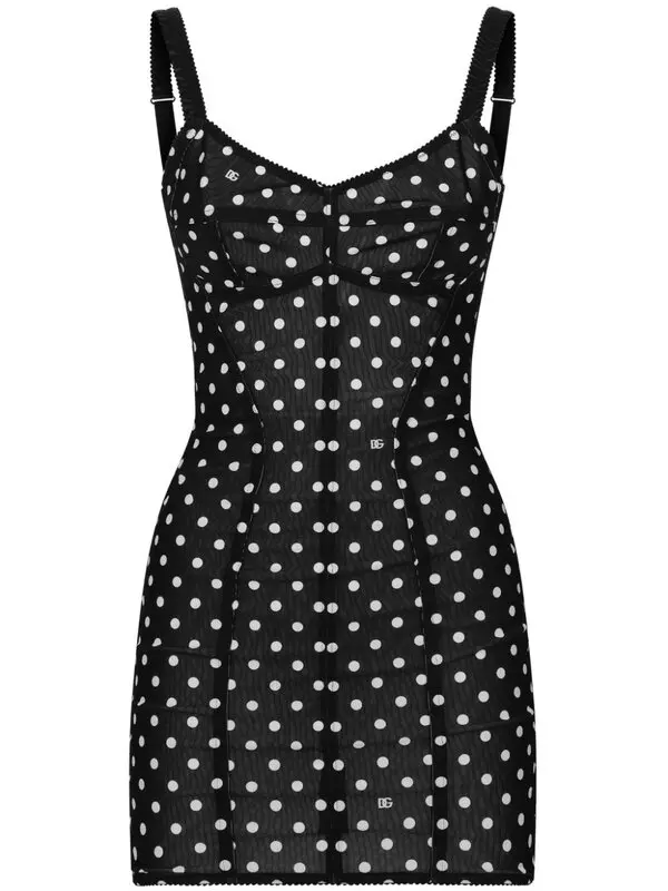 Dolce & Gabbana Polka-dot Corset Mini Dress