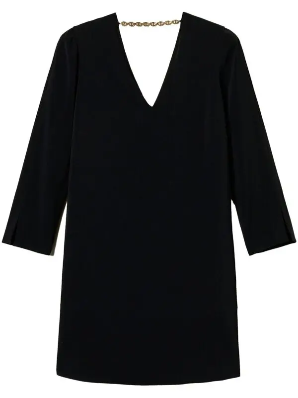 TWINSET Flounce Oval T Chain Mini Dress