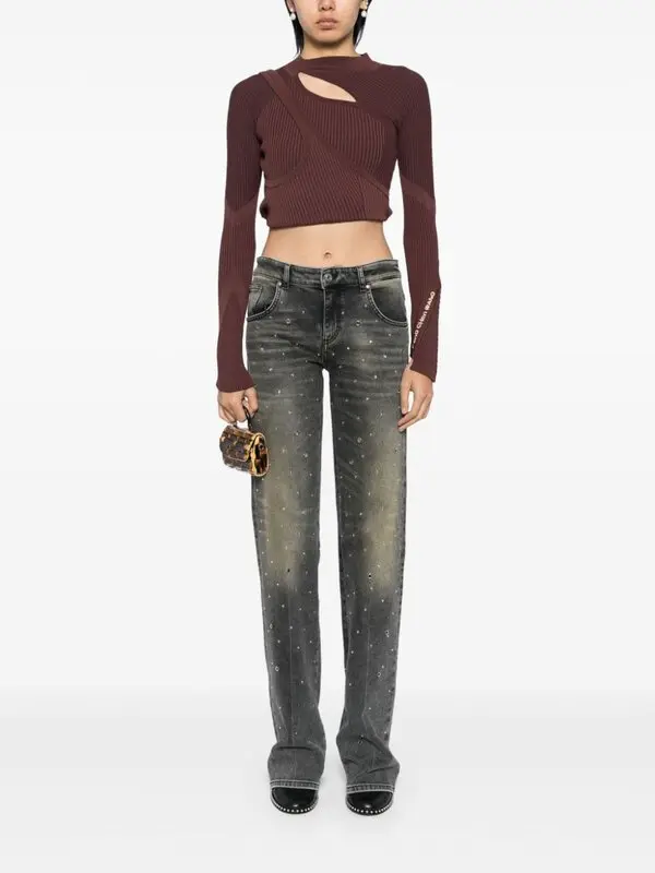 FENG CHEN WANG Slash-neck Knitted Top