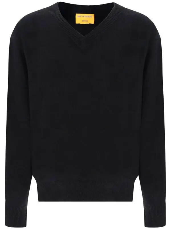 Guest In Residence V-neck Sweater - Black