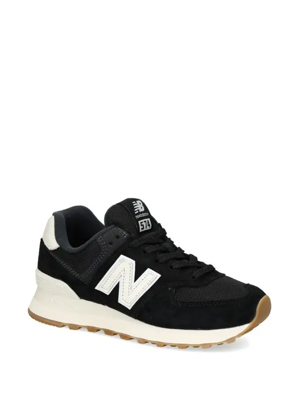 NEW BALANCE 574 Suede Sneakers - Black