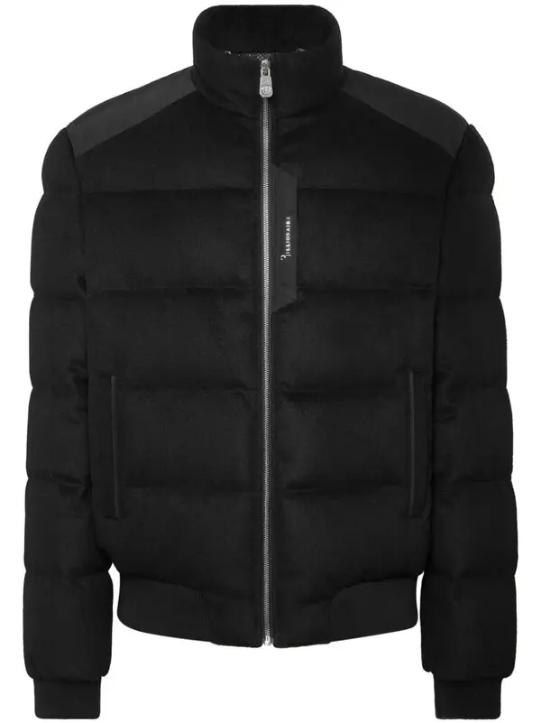 BILLIONAIRE High-neck Wool Padded Jacket - Black