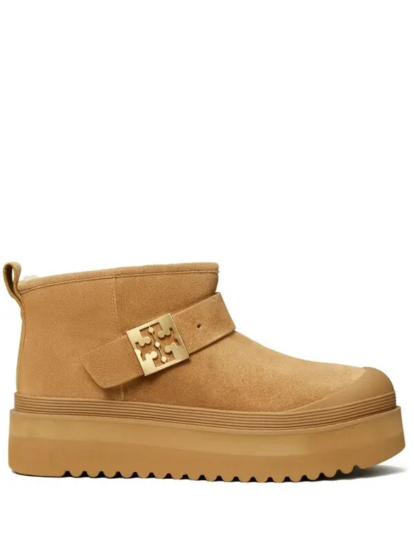 Tory Burch Mellow Platform Boots - Neutrals