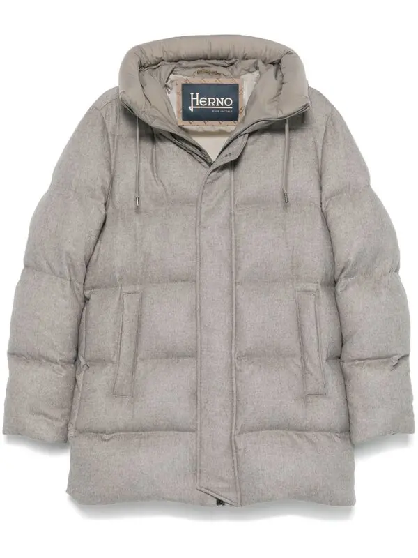 Herno Hooded Puffer Coat - Grey