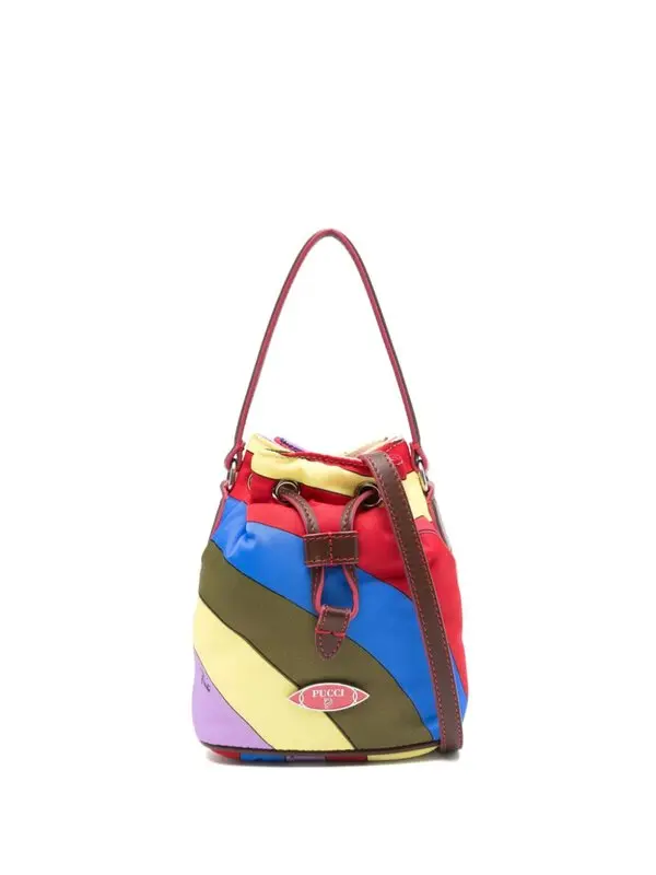 Emilio Pucci Iride Printed Bucket Bag - Red