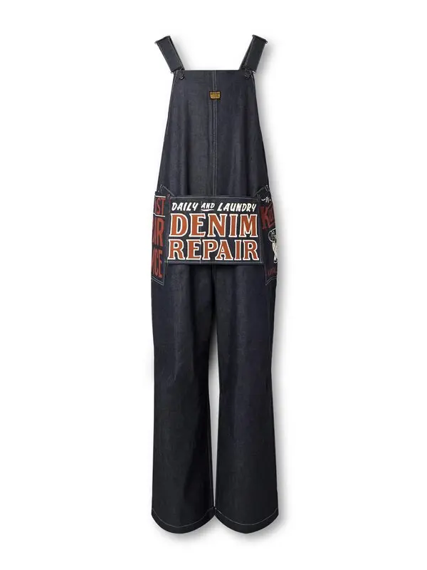 Kapital Printed Denim Overalls