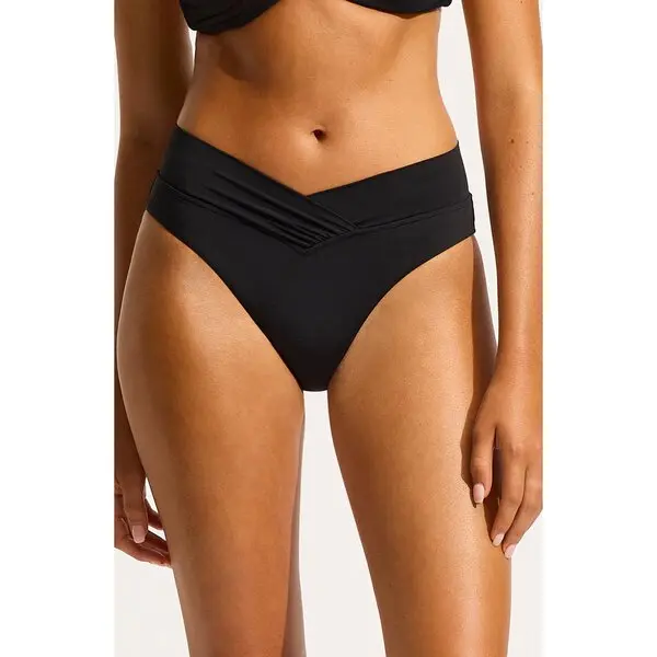 Seafolly V-front High Cut Bikini Bottom