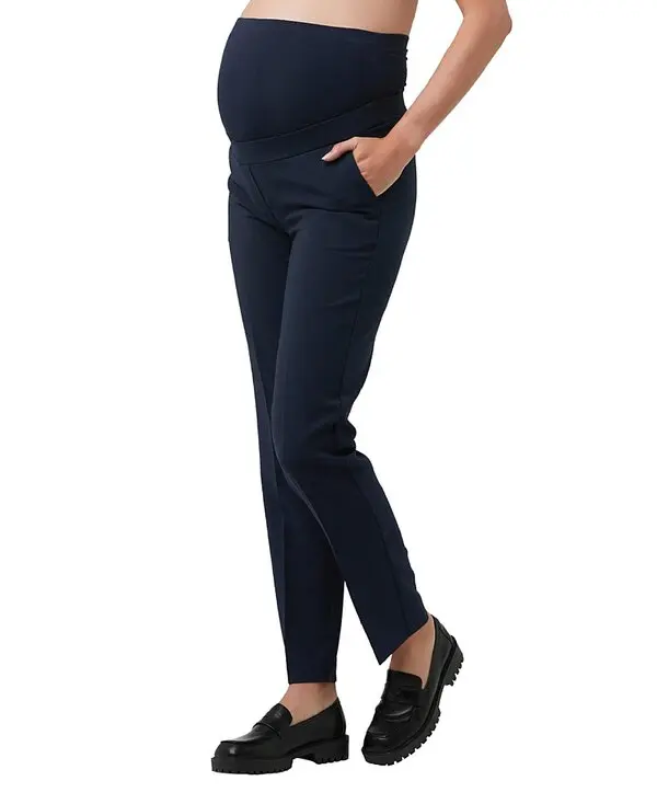 RIPE MATERNITY Alexa Classic Straight Leg Pant - Navy