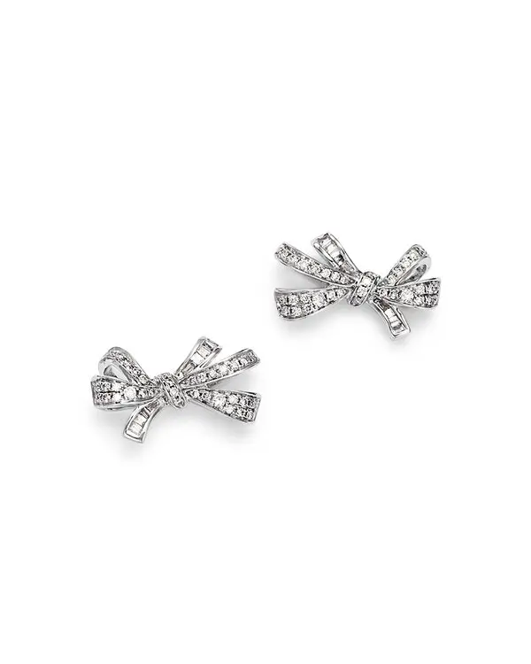 Bloomingdale'S Diamond Bow Stud Earrings