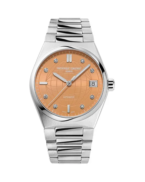 FREDERIQUE CONSTANT Highlife Watch, 34mm - Orange/silver