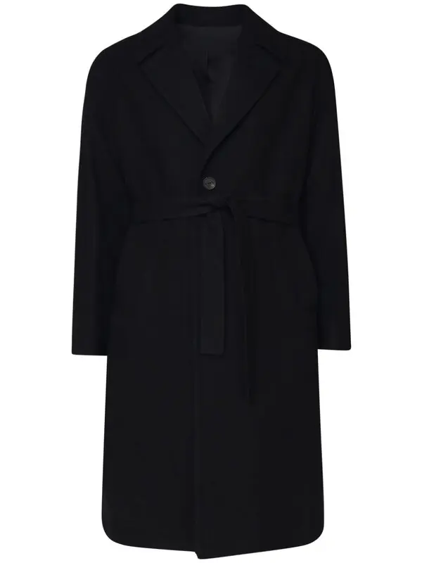 HEVO Belted Wool Coat - Black