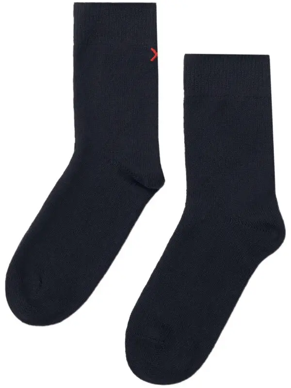 Chinti & Parker Decorative-stitching Socks - Blue
