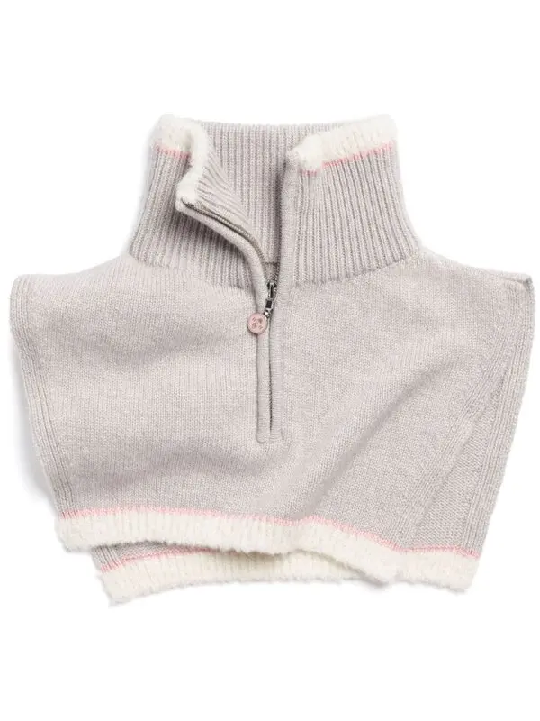 BARRIE Shearling Trim Collar-scarf - Neutrals
