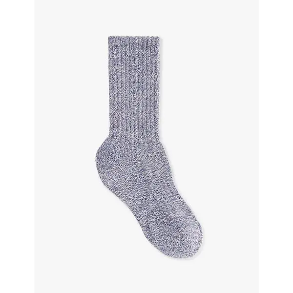 Whistles Chunky Marl Crew Socks - Navy