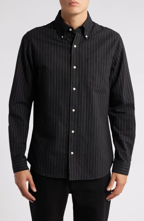 SCHOTT Stripe Button-down Shirt