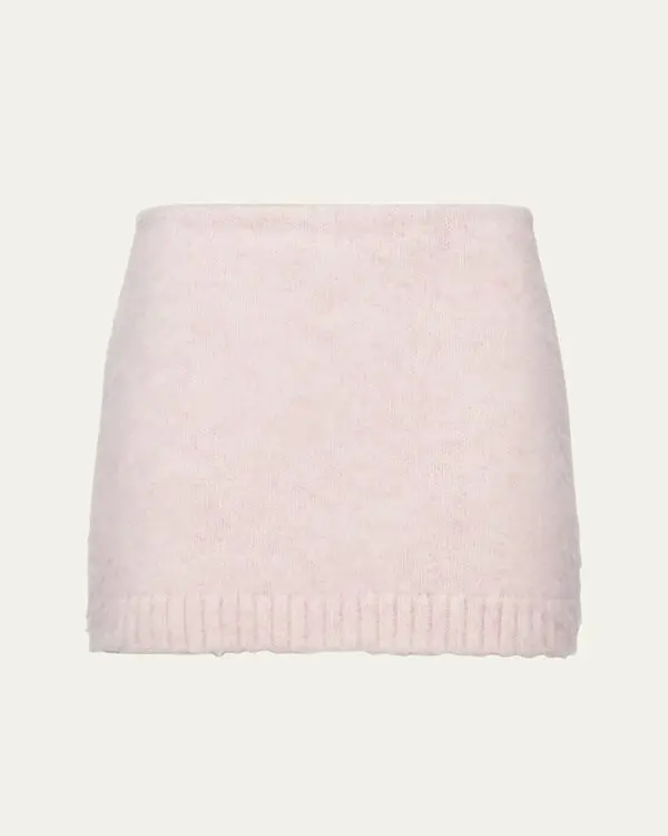 Prada Mini A-line Shetland Wool Skirt
