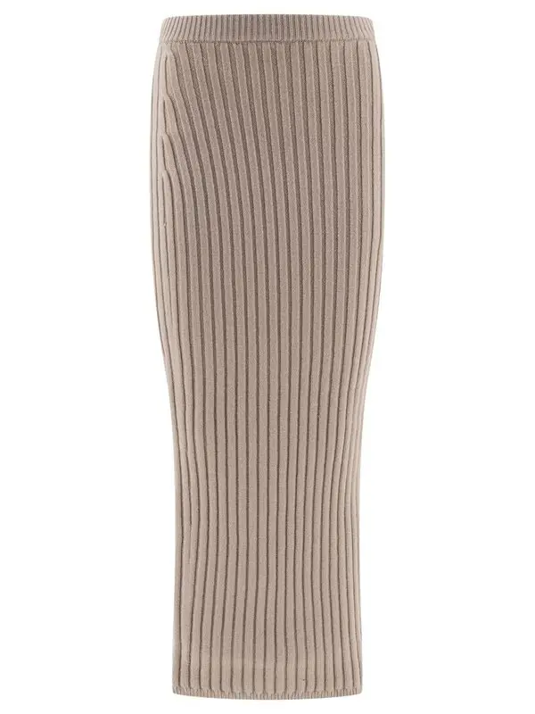 Max Mara Wool And Cashmere Knit Skirt - Beige