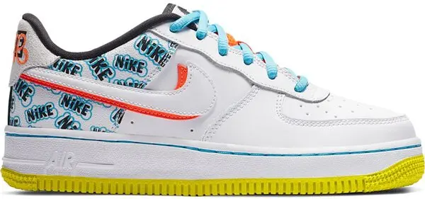 Nike Air Force 1 Low Sneakers - White/hyper Crimson/bright Cactus