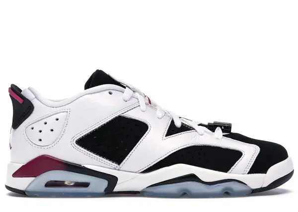 JORDAN 6 Retro Low Sneakers - White/black/fuchsia Flash