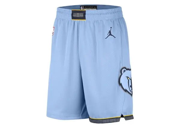 JORDAN Nba Memphis Grizzlies Statement Edition Swingman Drifit Shorts - Light Blue/dark Blue