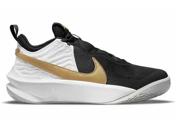 Nike Team Hustle D 10 Metallic Gold Sneakers - Black/white/photon Dust